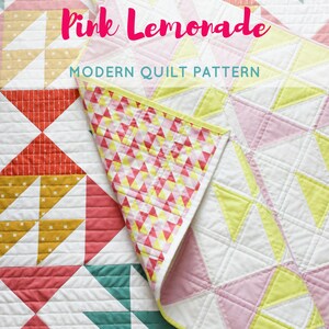 Pink Lemonade Quilt Pattern Beginners Quilt Pattern Modern | Etsy