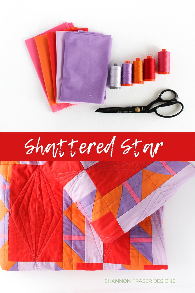 Shattered Star Quilt Pattern: Modern Beginner Design (PDF) - Etsy
