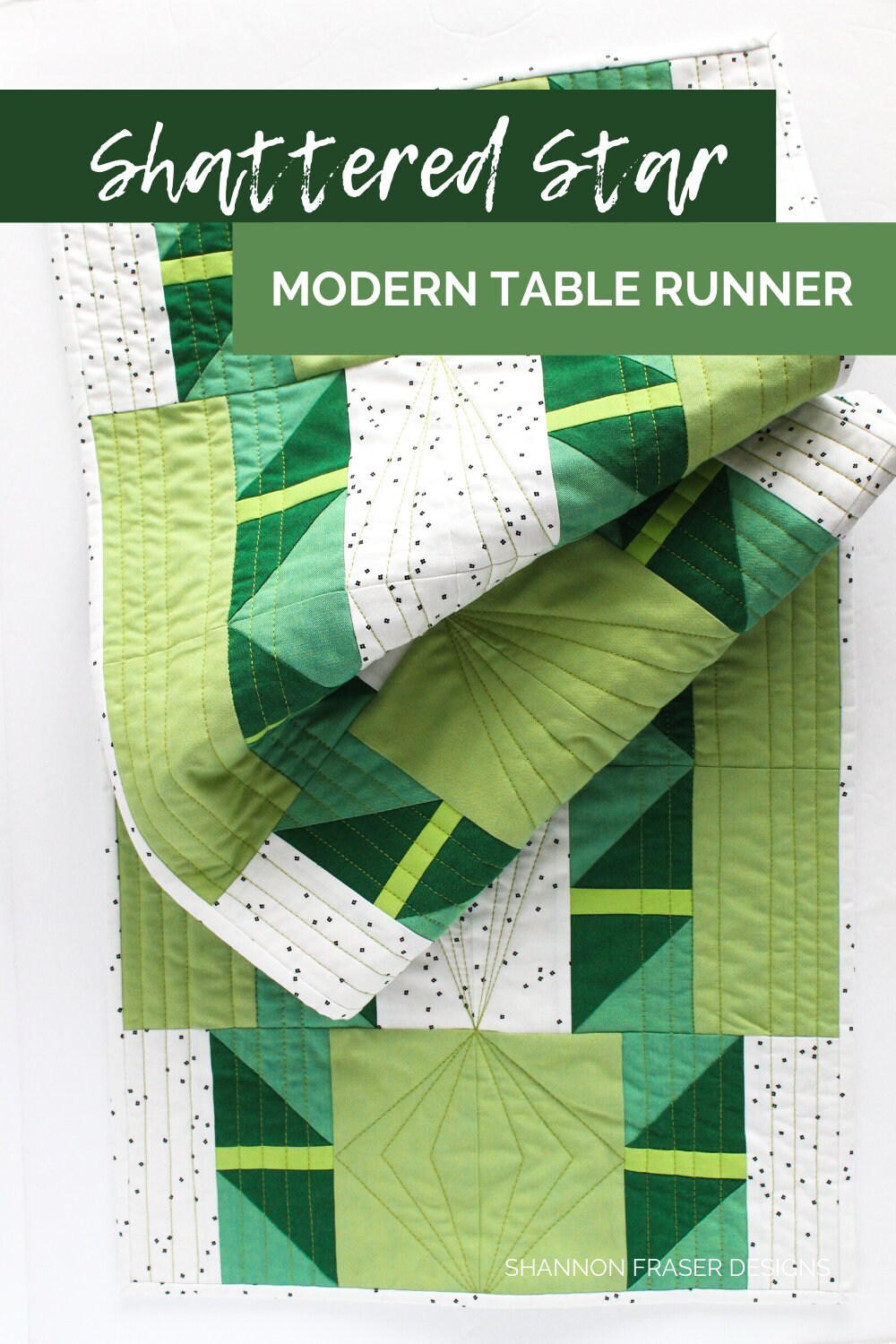 Shattered Star Table Runner Quilt Pattern Modern Beginner Friendly ...