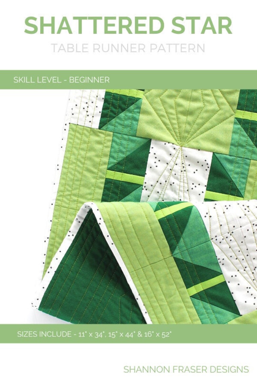 Shattered Star Table Runner Quilt Pattern: Beginner Friendly (PDF) - Etsy