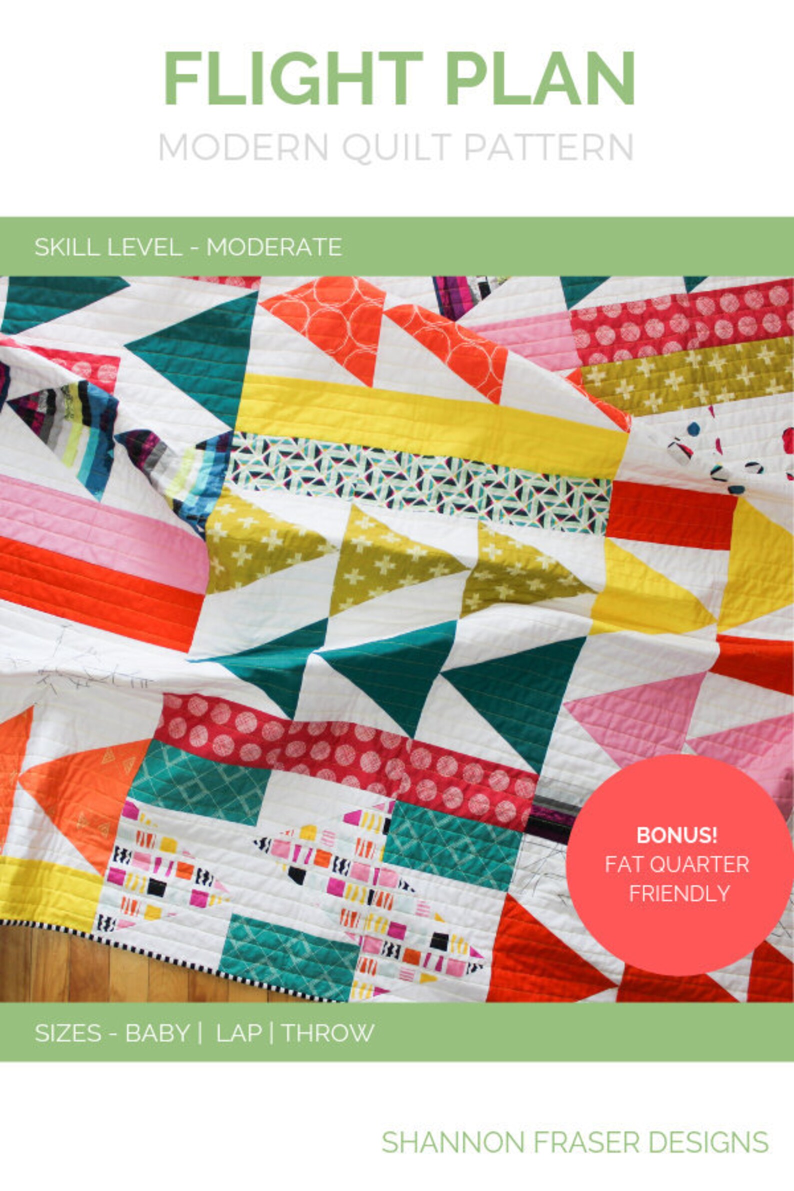 Flight Plan Quilt Pattern: Modern Triangle Design (PDF) - Etsy