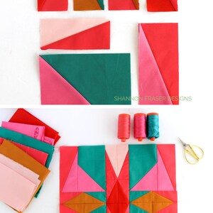 Refracted Star Quilt Block Pattern: Modern HRT Design (PDF) - Etsy