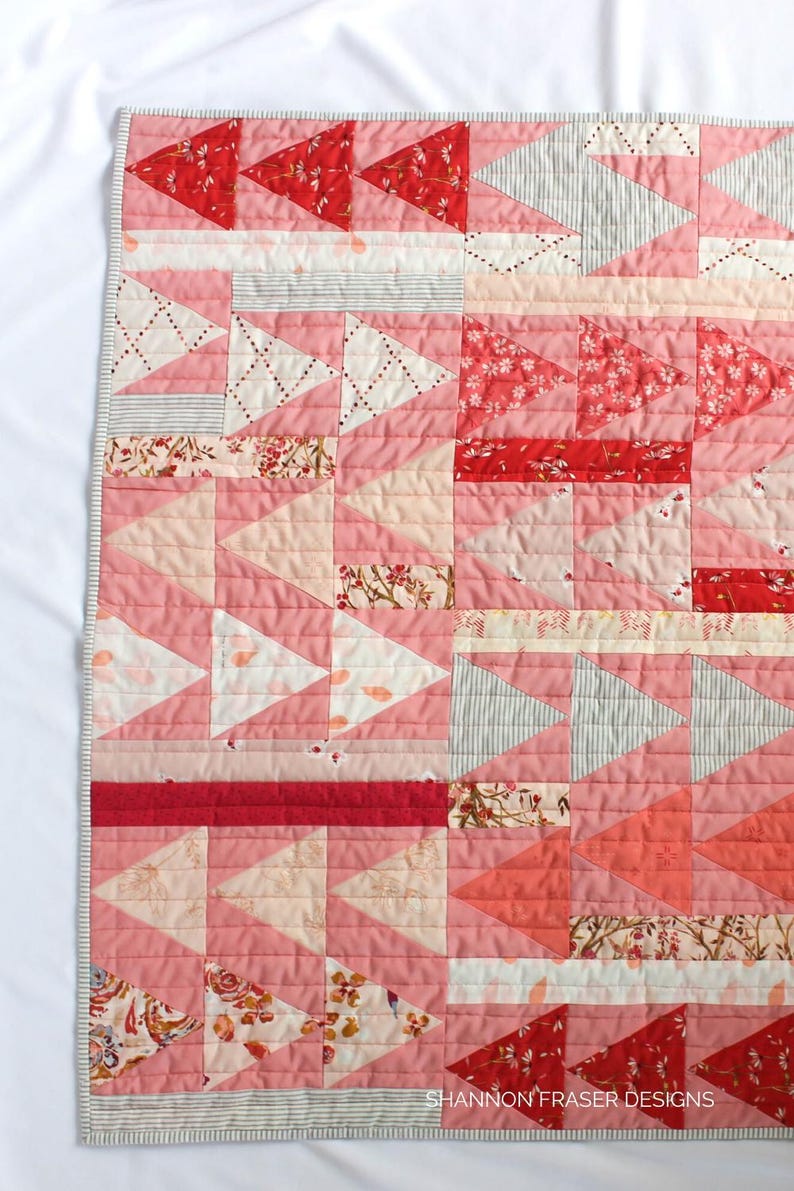 Flight Plan Quilt Pattern: Modern Triangle Design (PDF) - Etsy