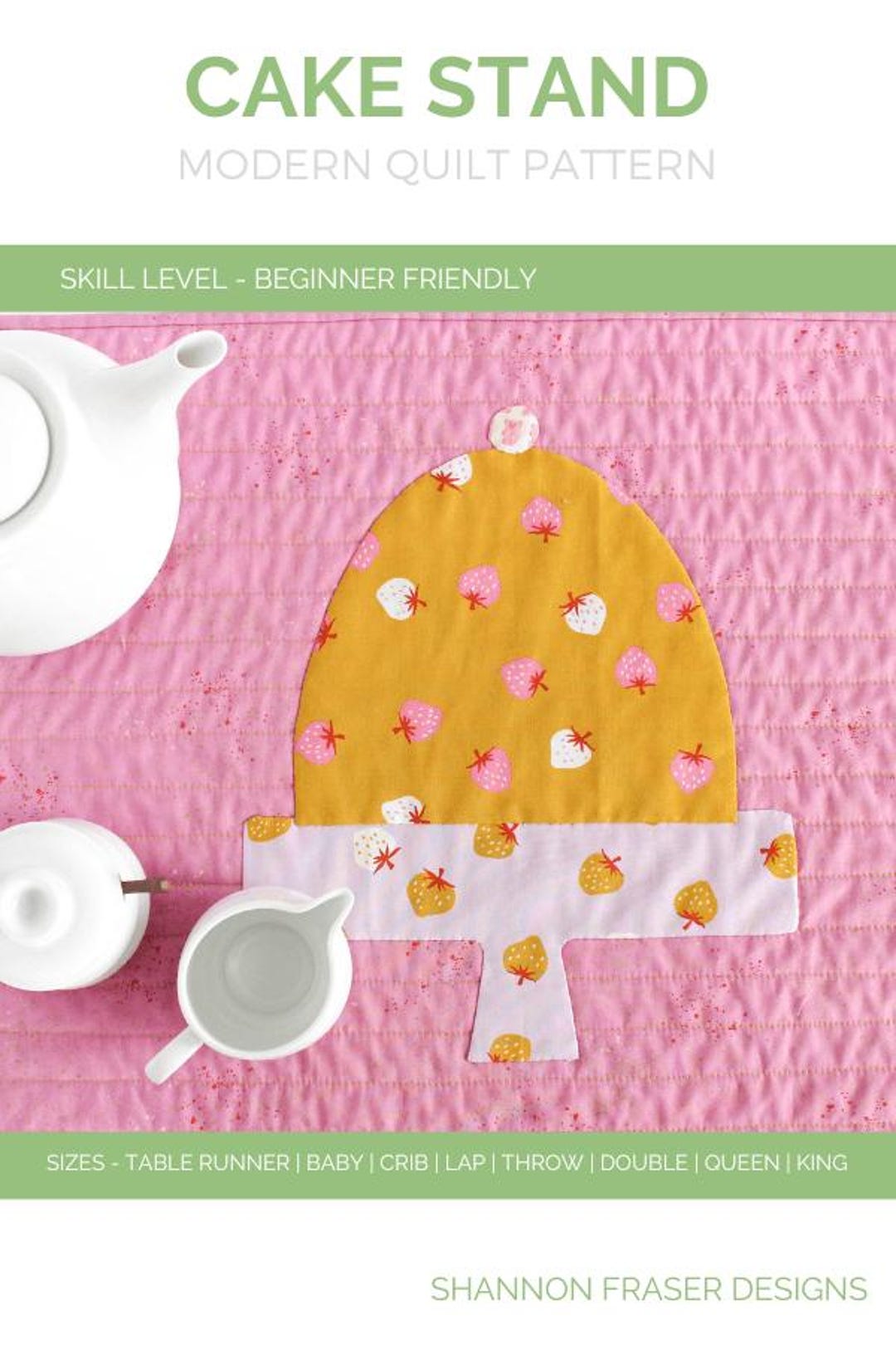 Cake Stand Quilt Pattern – Pre-cut Friendly, 8 Sizes, Needle Turn & Raw ...