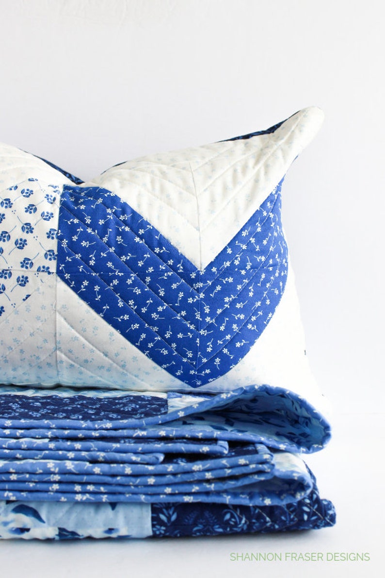 Double Chevron Pillow Pattern | DIY Home Décor | Modern Quilt Pattern ...