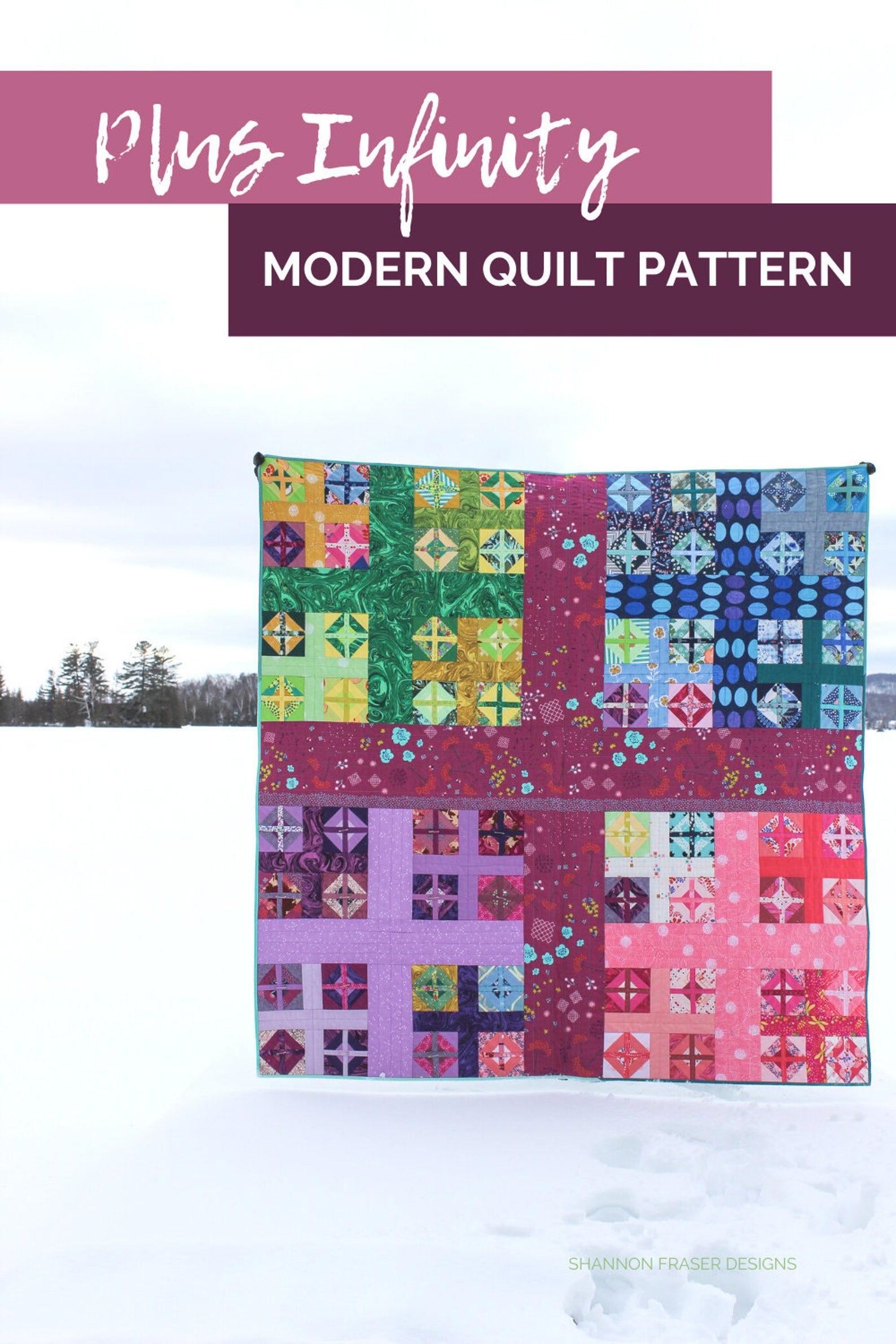 Plus Infinity Quilt Pattern Beginners Quilt Pattern Modern - Etsy