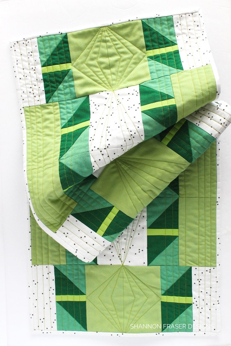 Shattered Star Table Runner Quilt Pattern Modern Beginner Friendly ...