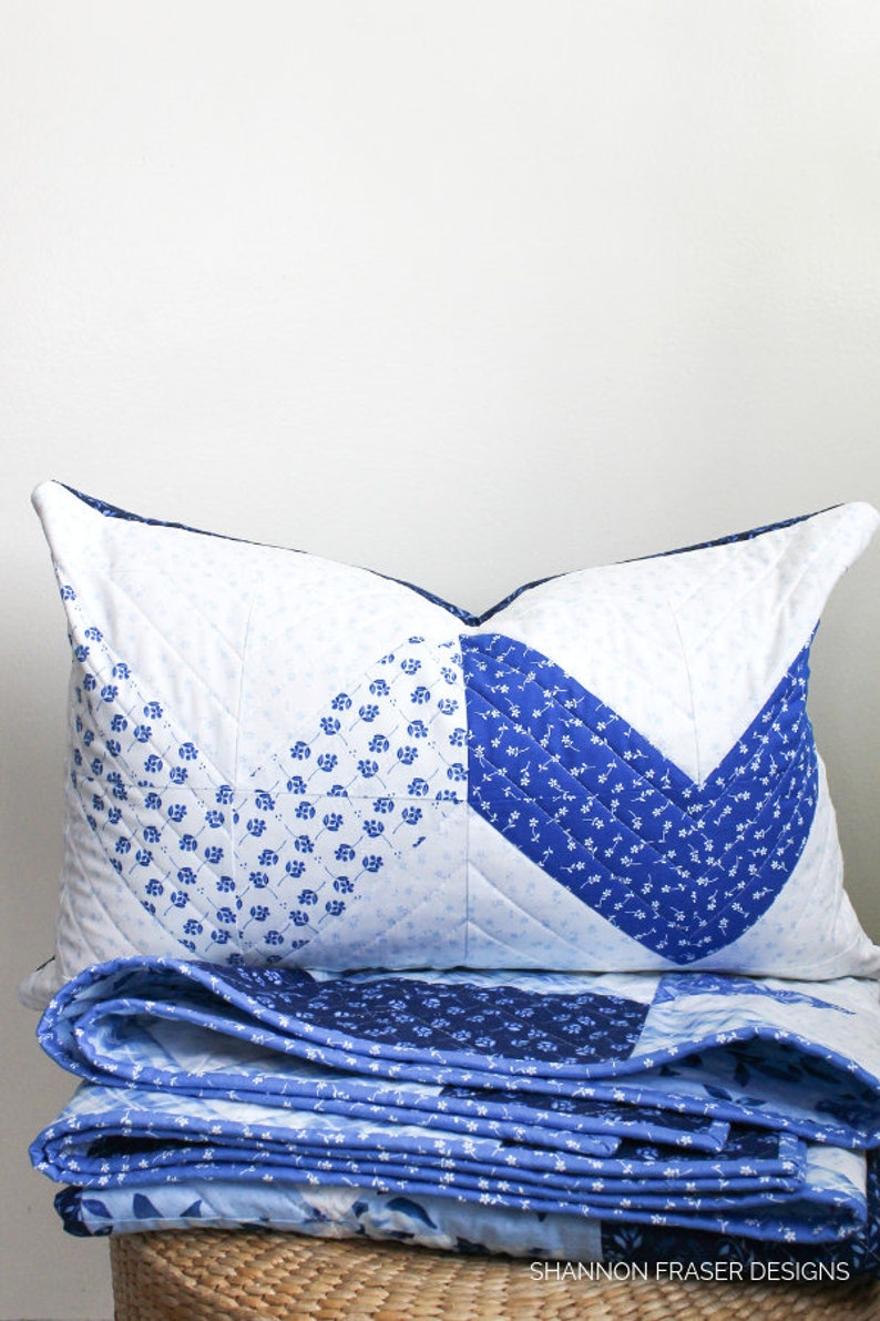 Double Chevron Pillow Pattern | DIY Home Décor | Modern Quilt Pattern ...