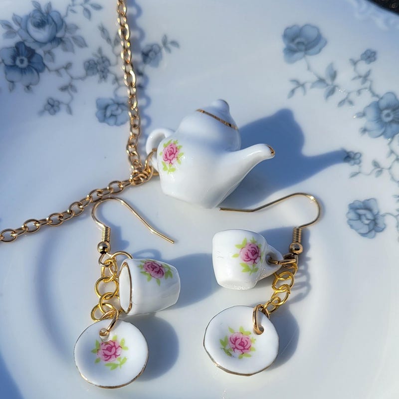 Tea Cup Necklace - Etsy