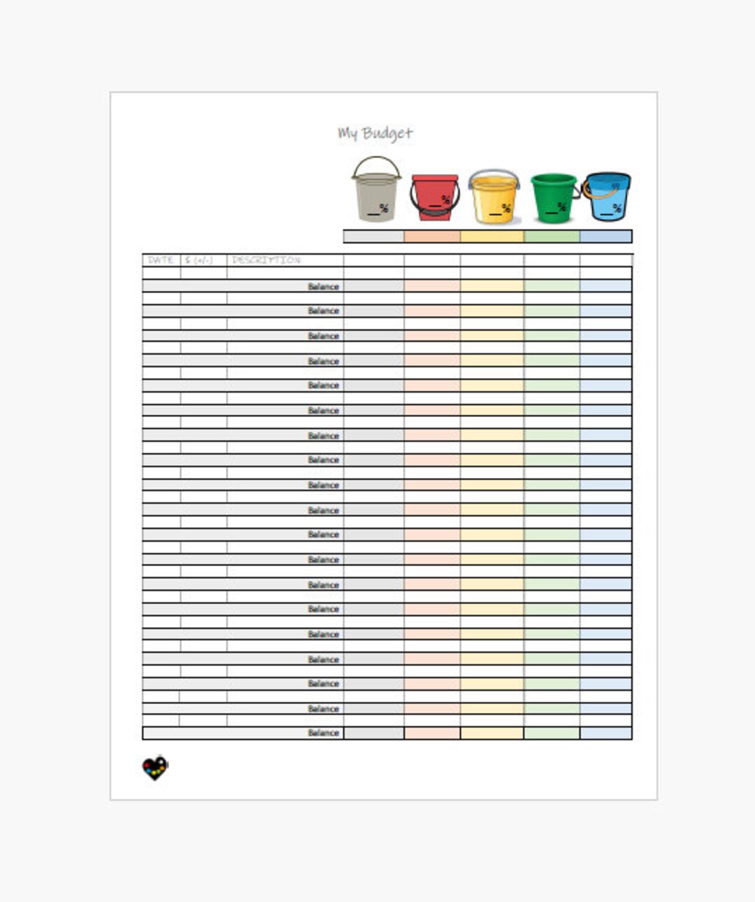 Budget, Ledger, Money, Log, Budgeting Worksheet, Money Planner, Kids ...