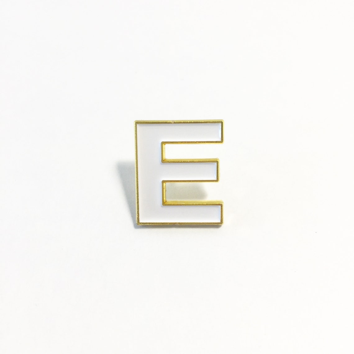 Initial Letter 'E' Enamel Pin in Black or White by Badge - Etsy