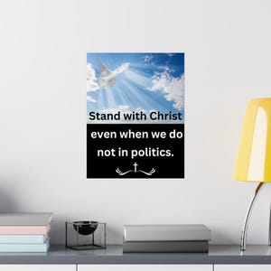 Christian 'stand With Christ' Poster: Inspirational Faith Wall Art - Etsy