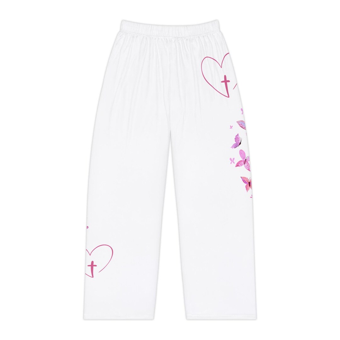 Christian Women's Pajama Pants (AOP) With Design of Butterflies and ...