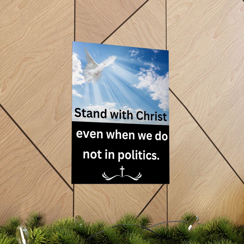 Christian 'stand With Christ' Poster: Inspirational Faith Wall Art - Etsy