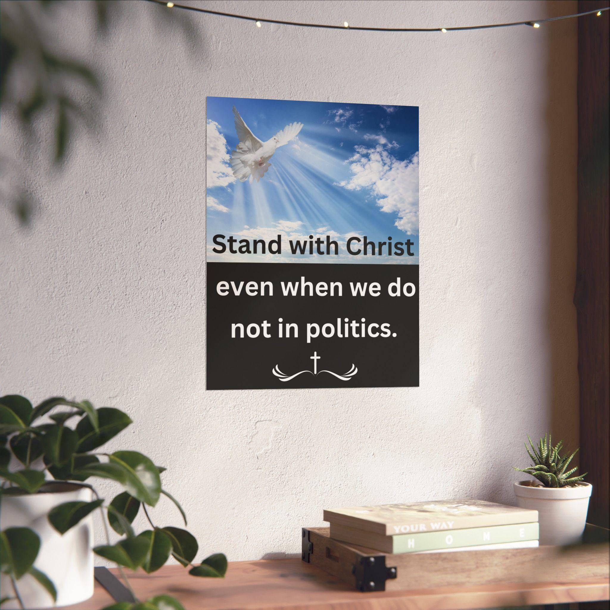 Christian 'stand With Christ' Poster: Inspirational Faith Wall Art - Etsy