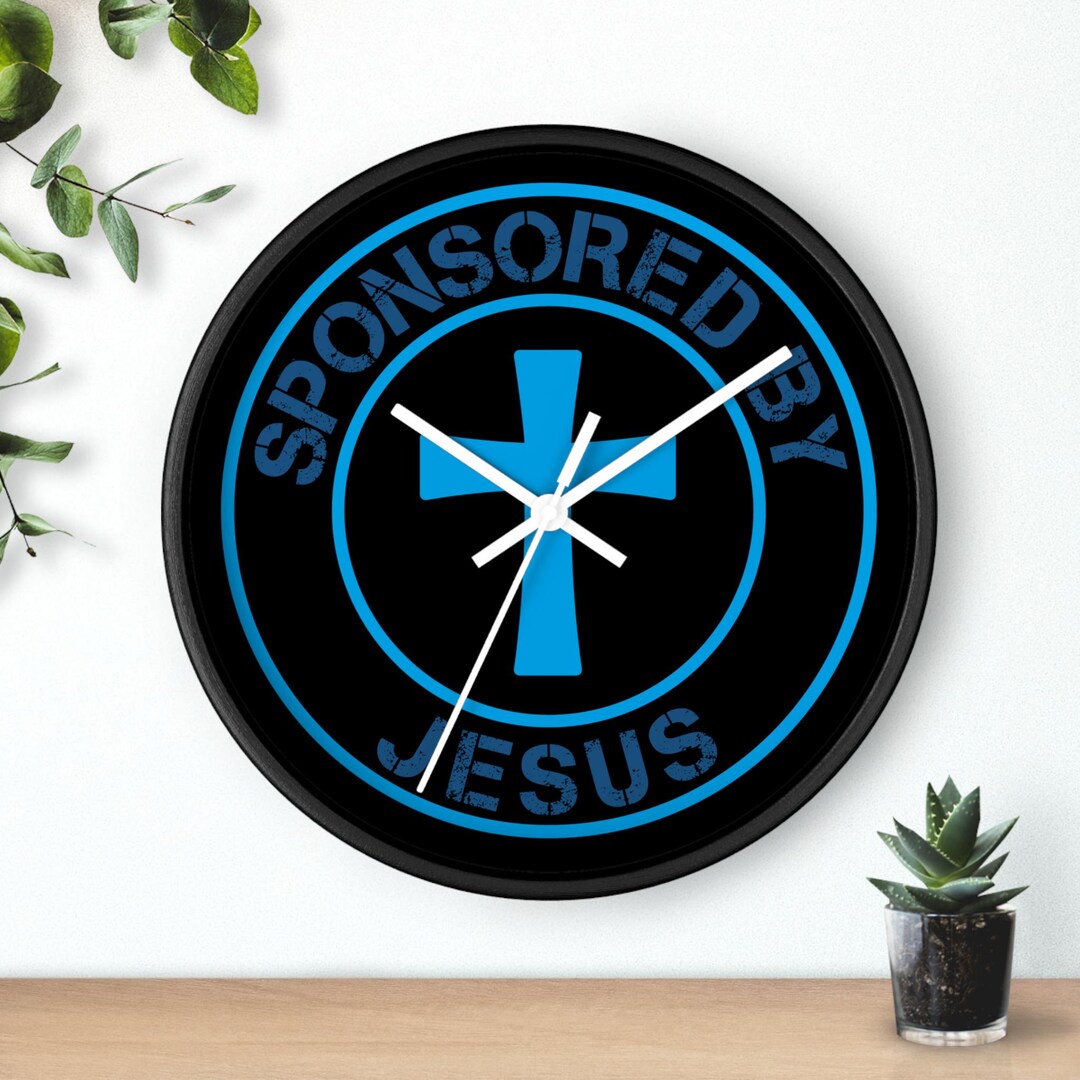 Christian Wall Clock: Sponsored by Jesus Design, Religious Home Decor ...