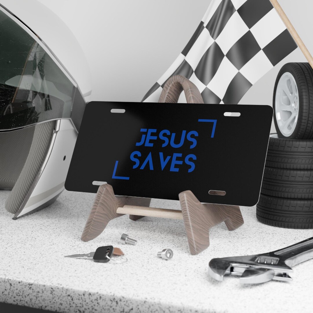 Jesus Saves Christian Vanity Plate: Religious Car Tag - Etsy