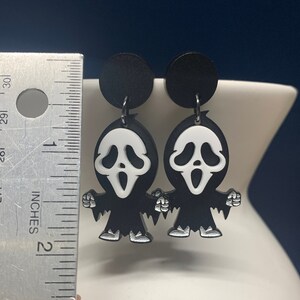Scream Earrings Halloween Scream Mask Horror Movie Earrings - Etsy