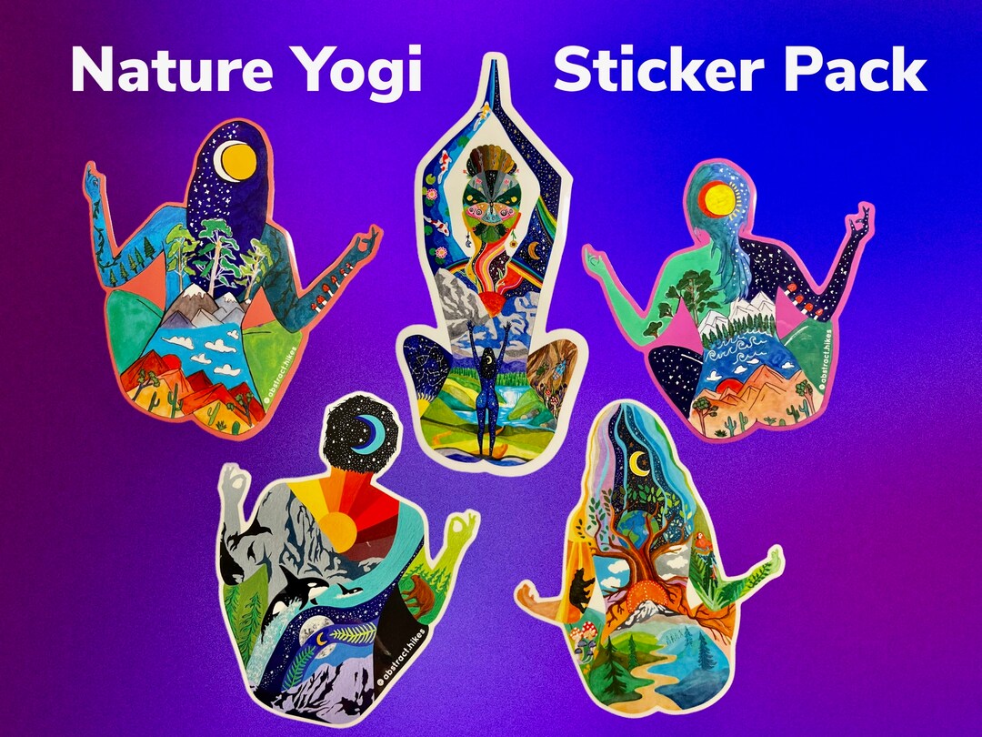 Yoga Stickers: nature Yogi Pack - Etsy