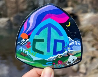 Continental Divide Trail Map Sticker CDT Trail Map Watercolor Painting ...