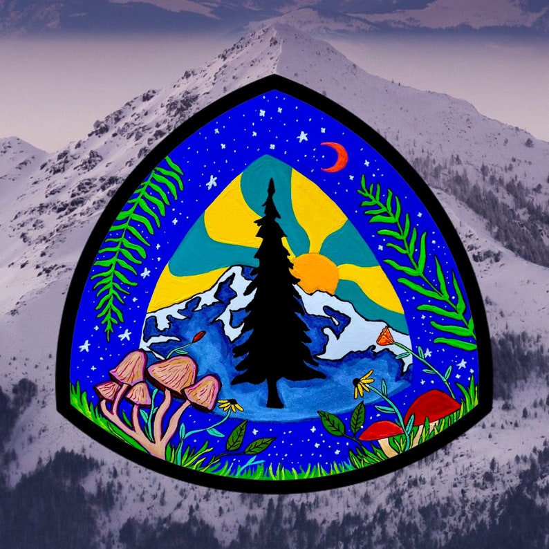 Hiking Sticker: Pacific Crest Trail Logo Reimagined | Etsy