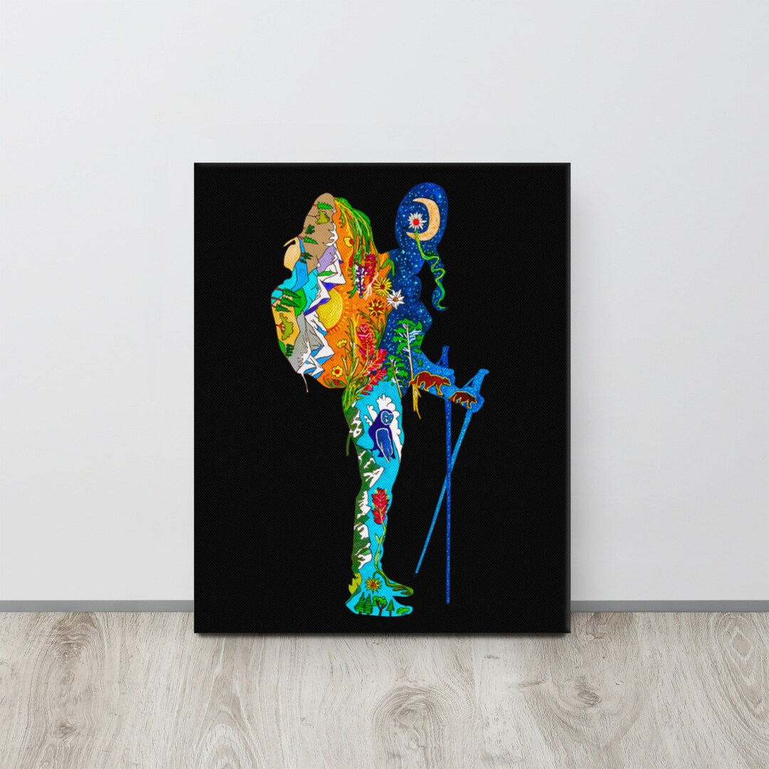 Hiker Gal Canvas Print - Etsy