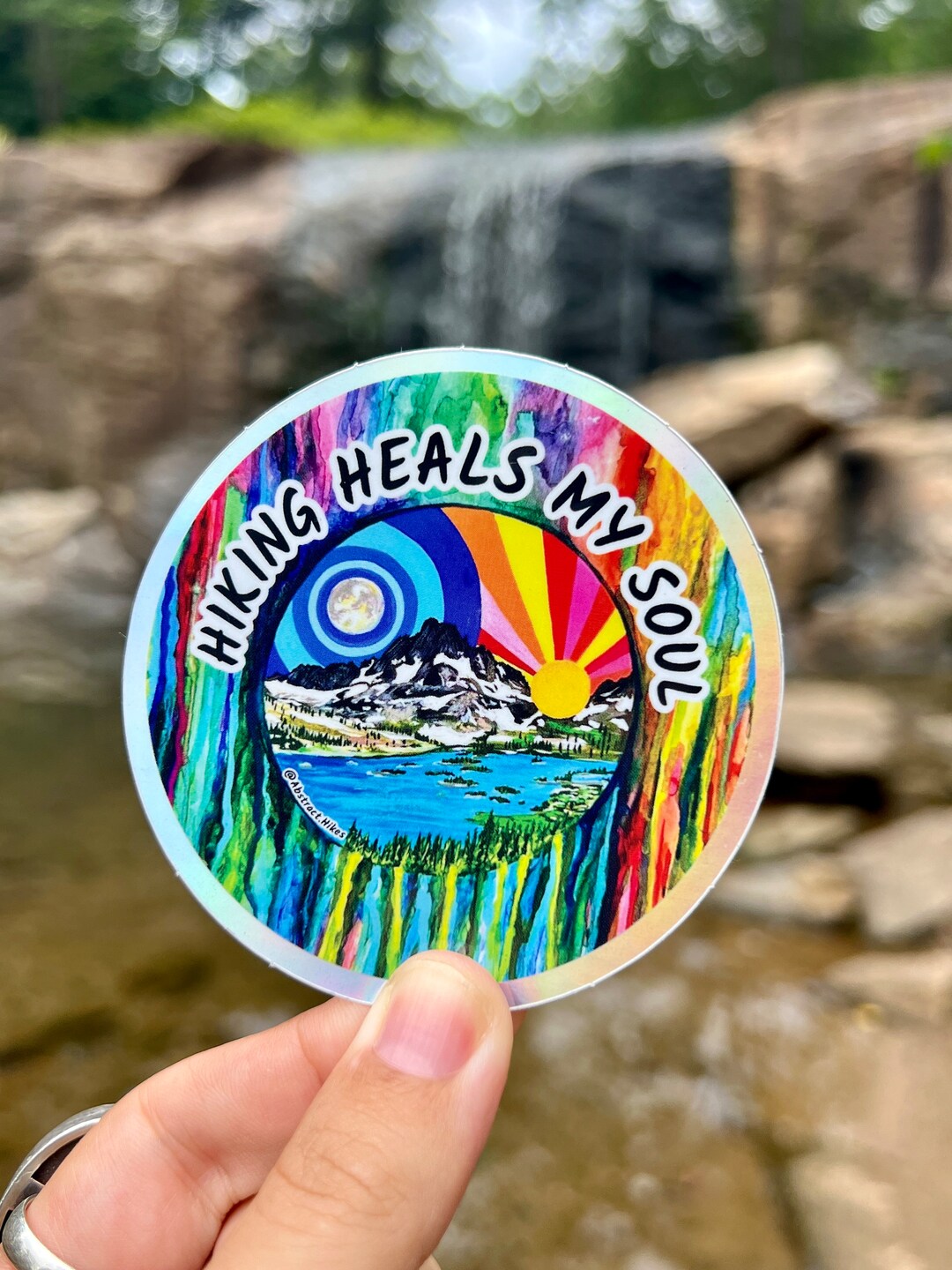 Hiking Sticker: "hiking Heals My Soul" / Holographic / Vinyl 3" - Etsy