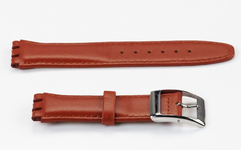 Genuine Calf Leather Watch Strap for Swatch Replacement 6 Colours 17mm ...