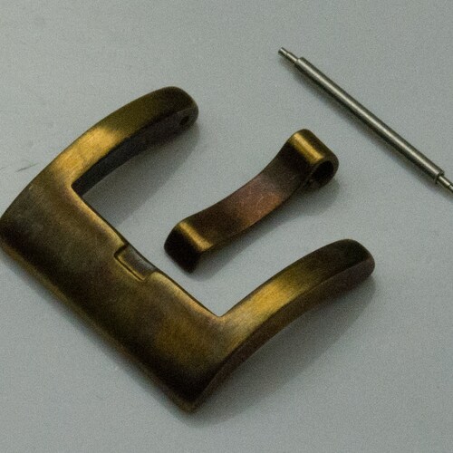 Watch Strap Buckle AGED SOLID BRONZE Curved 18mm 26mm Spring | Etsy