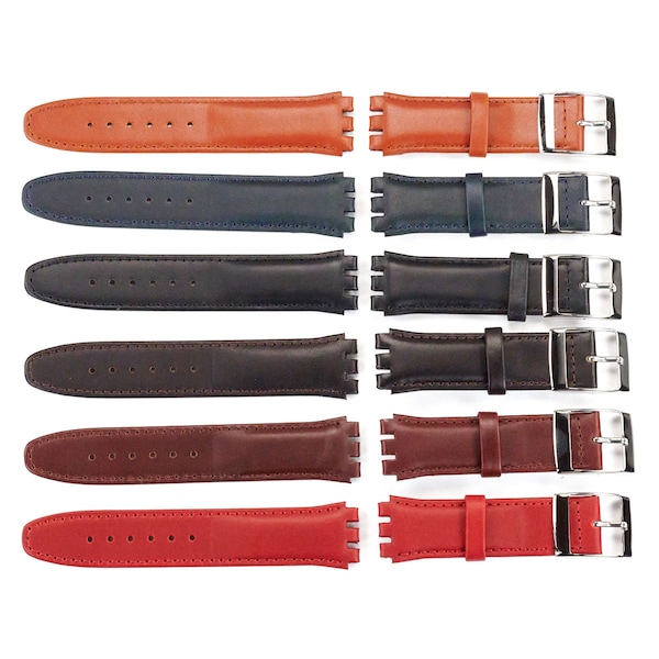 Red Leather Watch Strap 16 - Etsy
