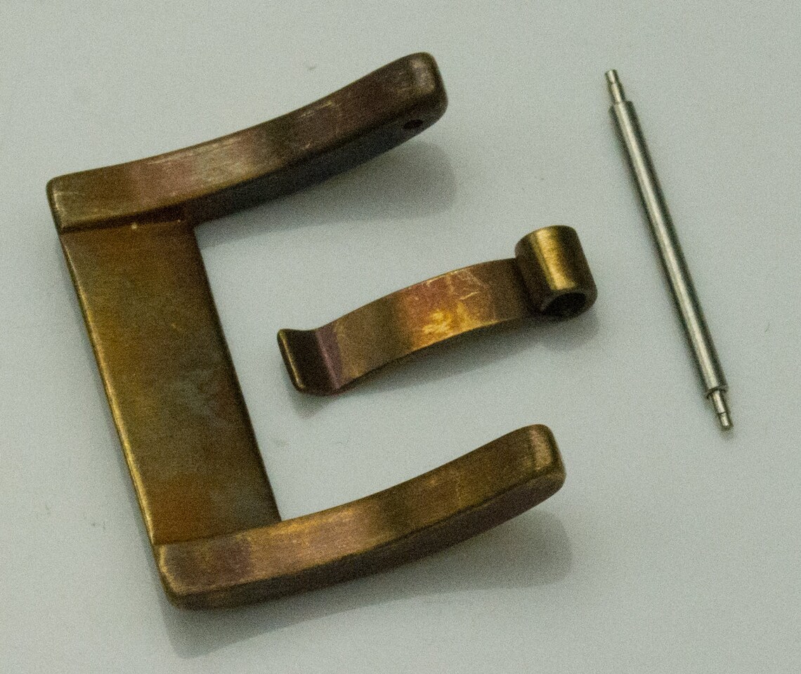 Watch Strap Buckle AGED SOLID BRONZE Curved 18mm 26mm Spring - Etsy