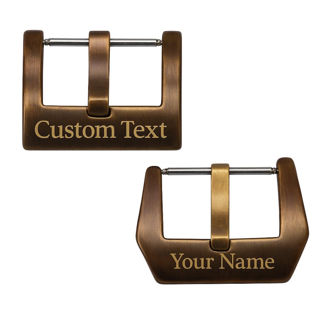 Personalized Solid Bronze Watch Buckle: Laser Etched Vintage Style - Etsy