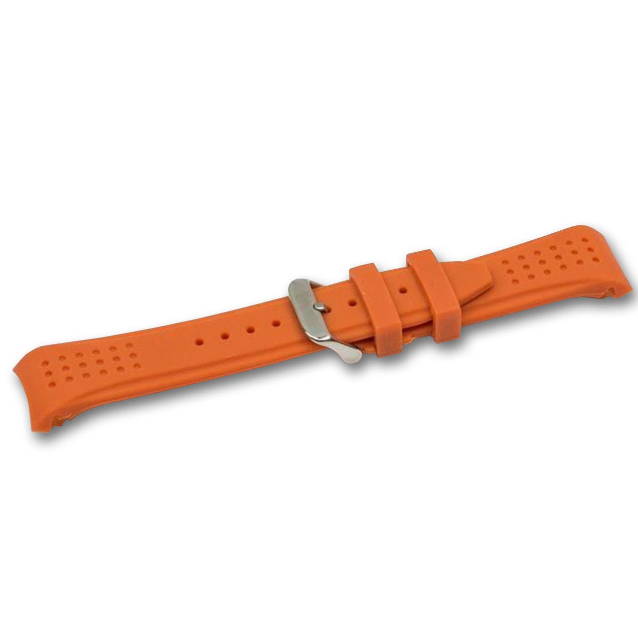 Curved End Rubber Watch Strap Mens Silicone Red Orange Blue - Etsy