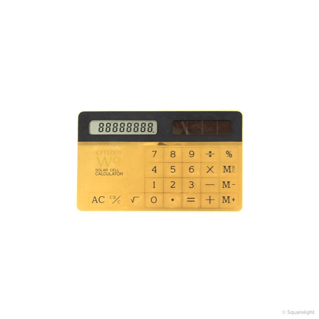Vintage Citizen W-9 Solar Cell Gold Calculator - Etsy