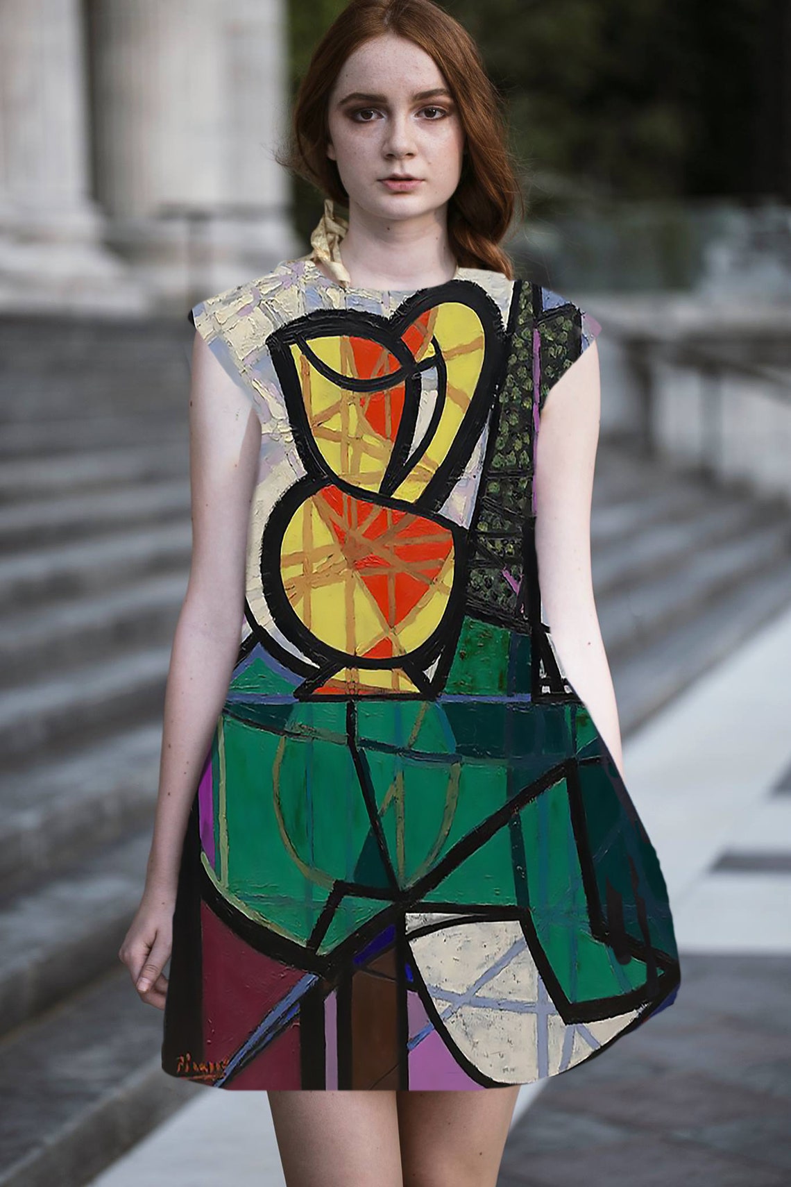 Picasso Art Print Dress: Modern Cubism Fashion Clothing - Etsy