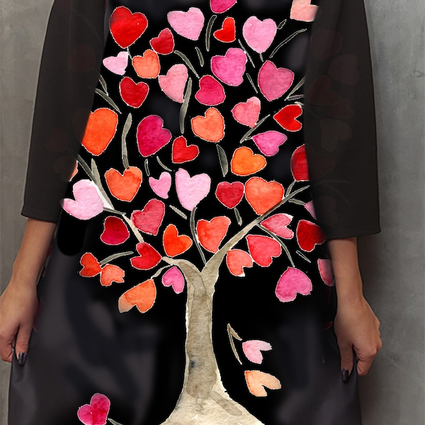 Heart Print Dress - Etsy