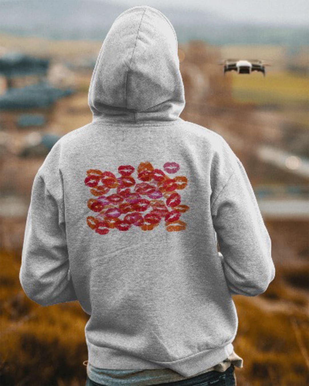 Custom Lipstick Kisses Hoodie Kisses Hoodie, the Boyfriend Kiss ...