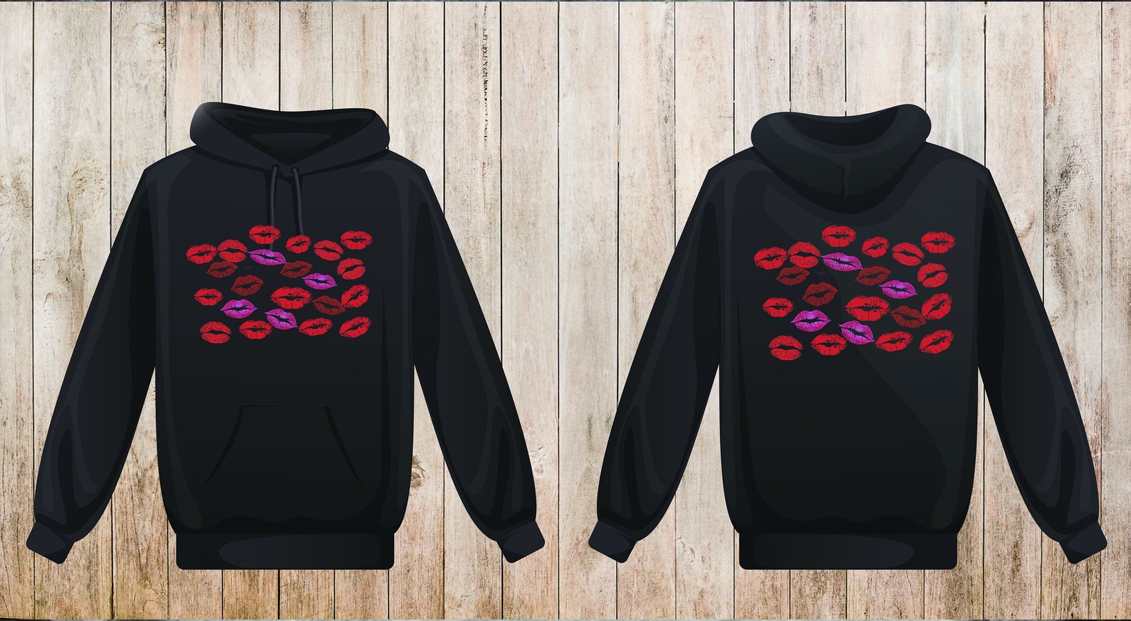 Kisses Hoodie, the Boyfriend Kiss, Lipstick Kisses, Girlfriend Hoodie ...