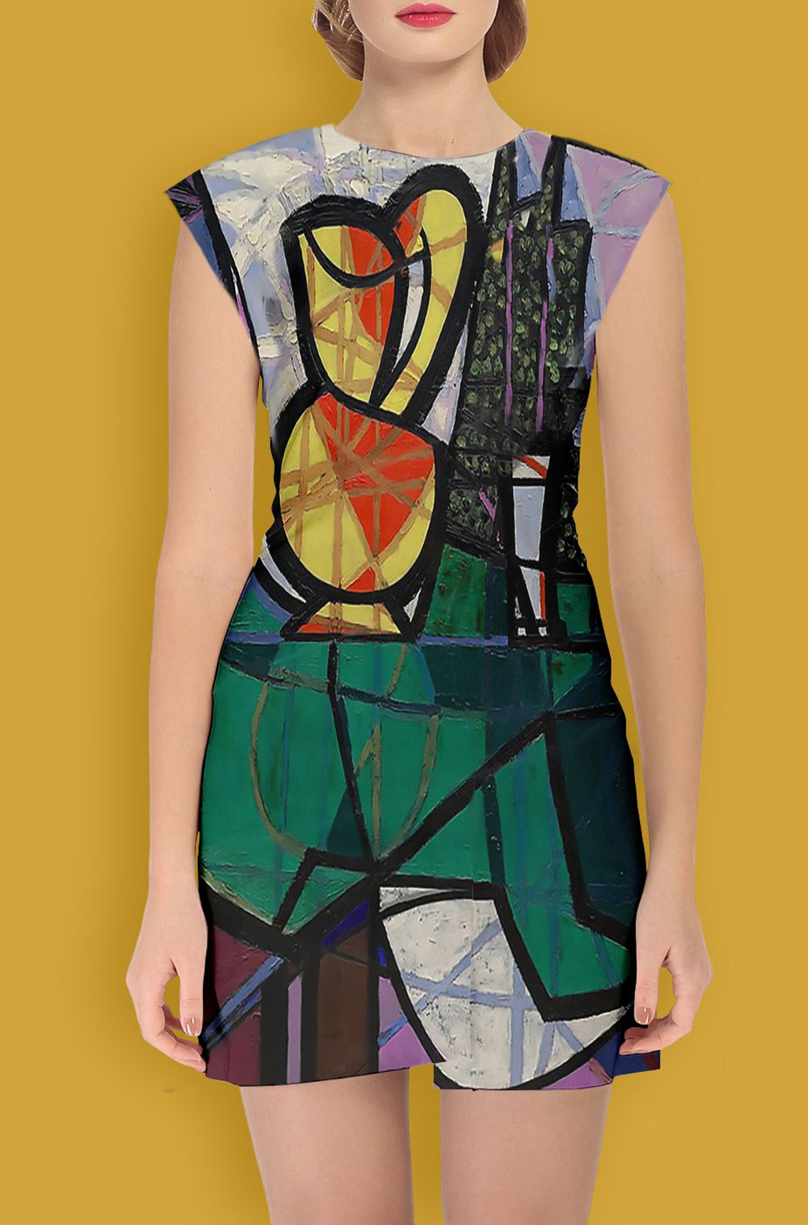 Picasso Art Print Dress: Modern Cubism Fashion Clothing - Etsy