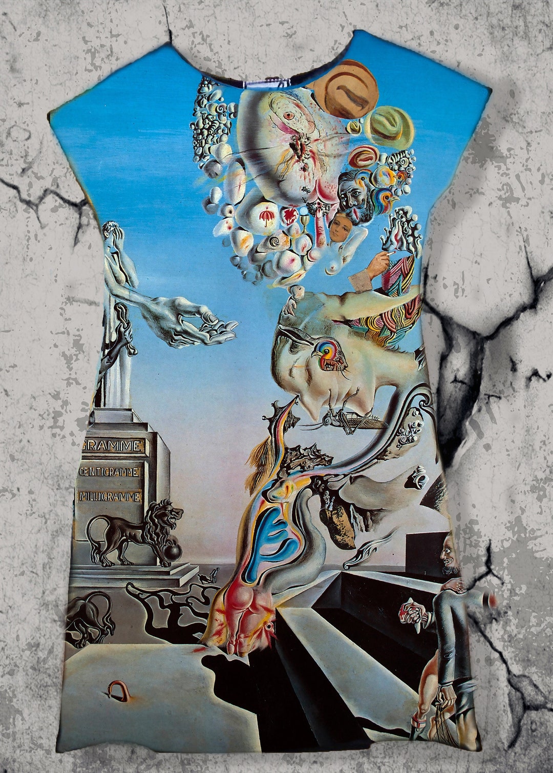 Le jeu lugubre, Salvador Dali, peinture d'art moderne, robe avec ...