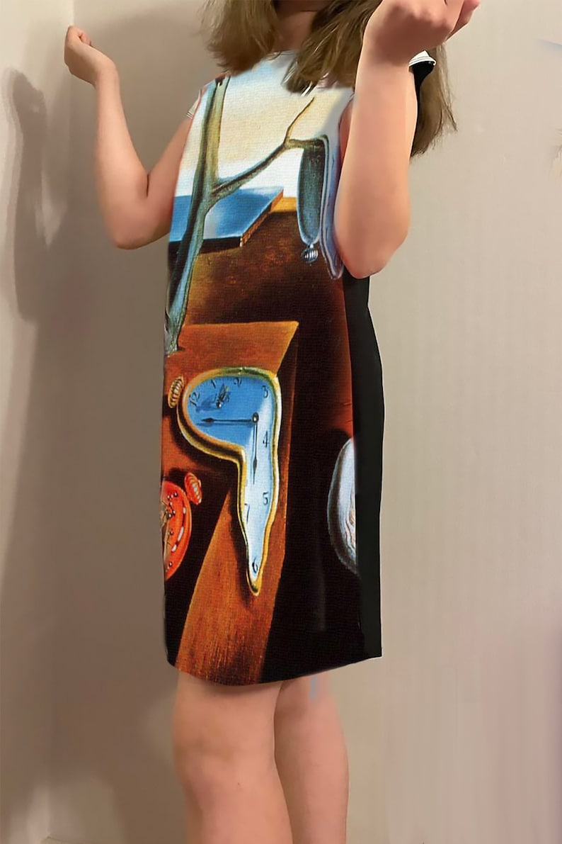 Salvador Dali Dress: Melting Watch Art Print, Surrealist Fashion - Etsy