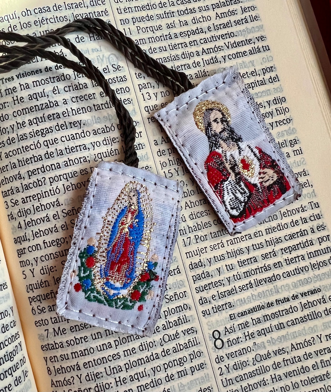 Catholic Scapular White Scapular Necklace Religious Gift Catholic ...