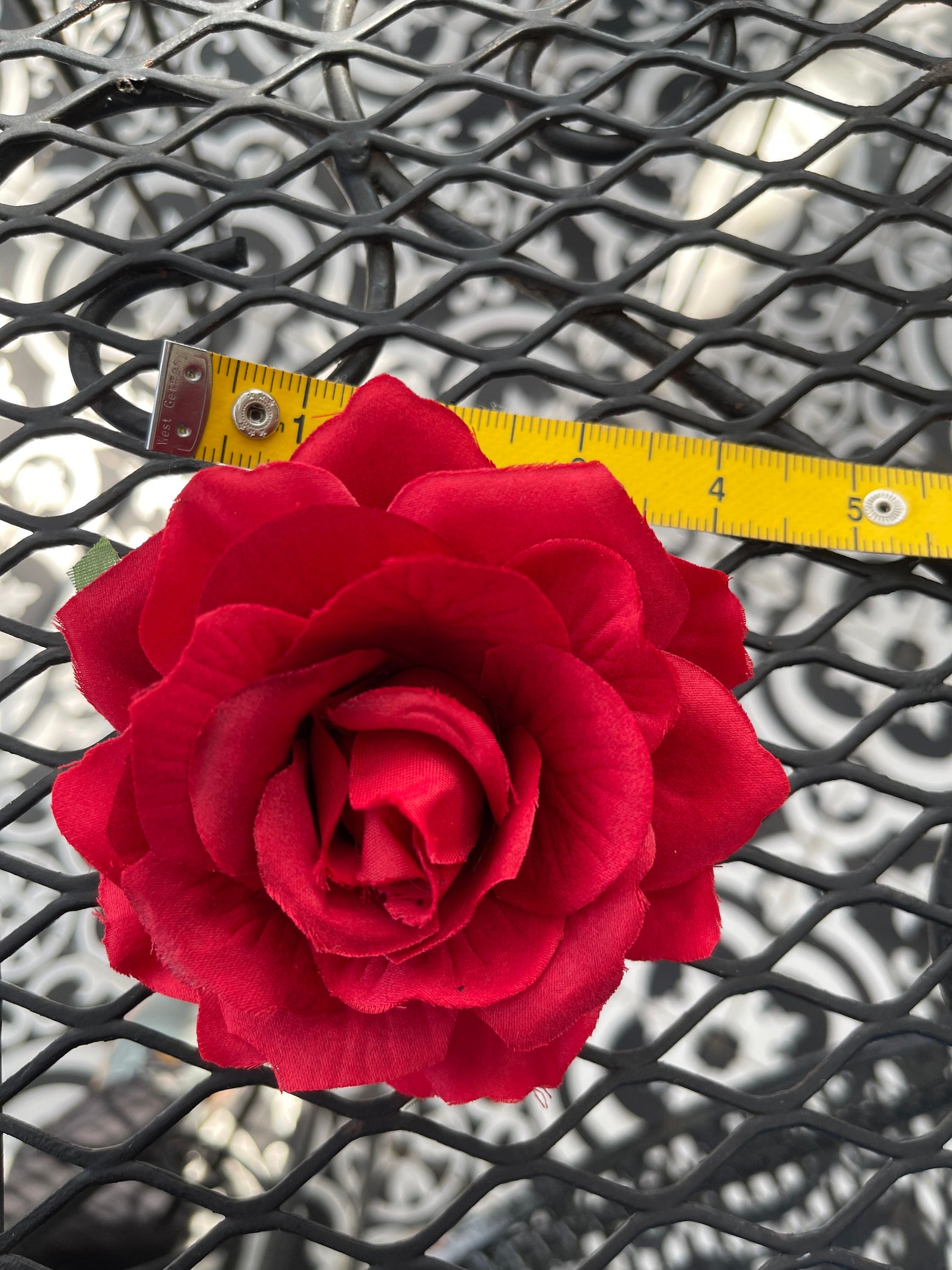 Small Red Rose Hair Clip Wedding Hair Flower Realistic Flower - Etsy