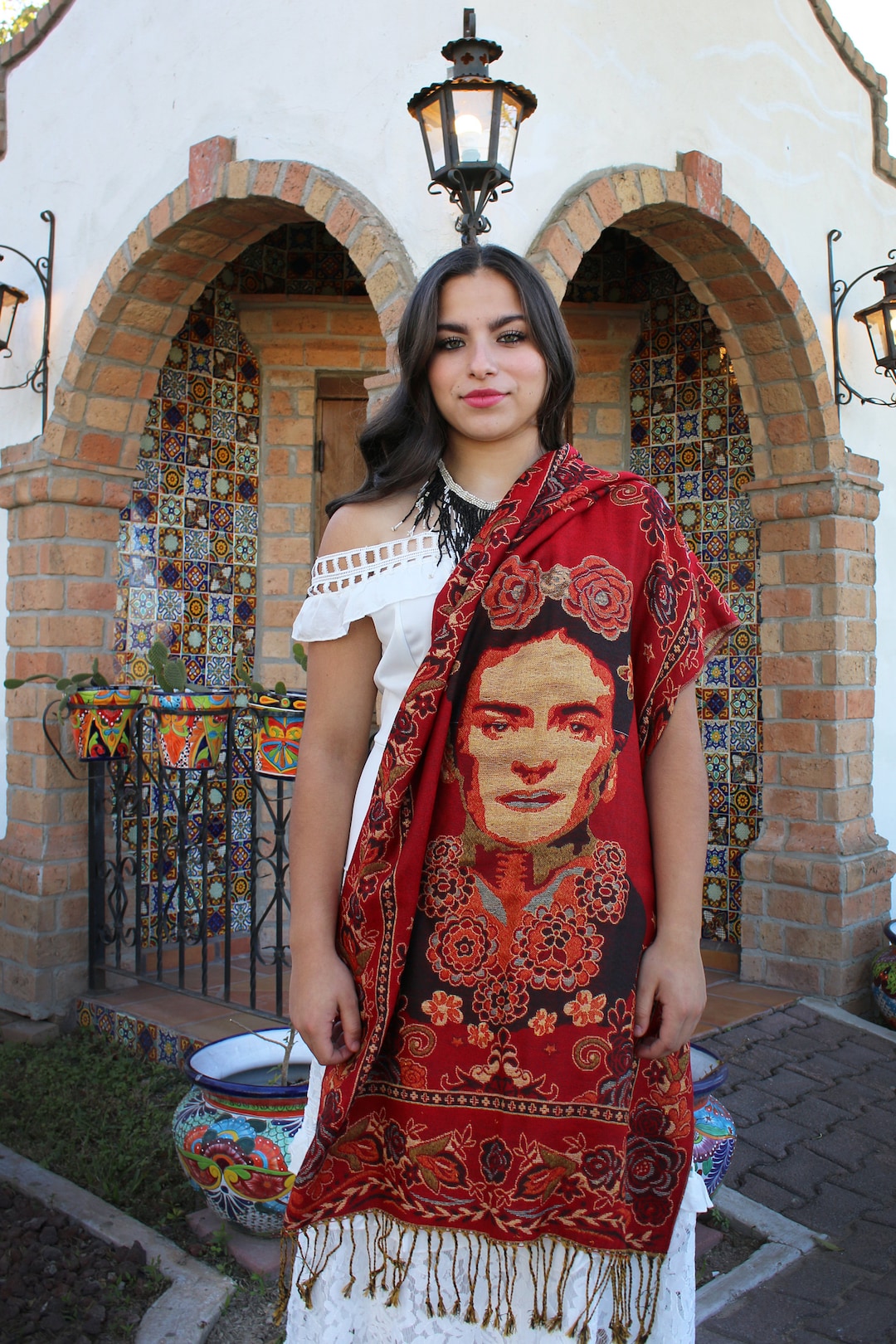 Vintage Frida Shawl Scarf Wrap Soft Oversized Rebozo Wedding Mexican ...