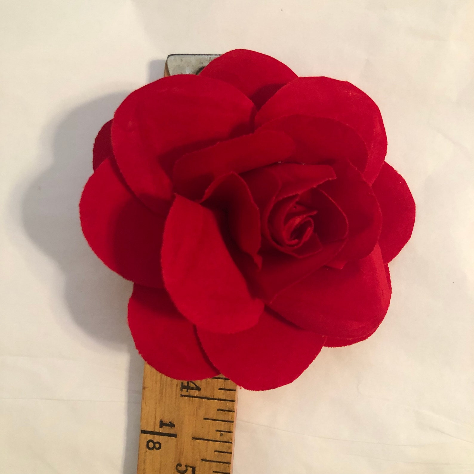 Small Red Rose Hair Clip Wedding Hair Flower Realistic Flower | Etsy