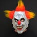 Creepy Evil Scary Halloween Clown Mask Rubber Latex Yellow Haired Clown ...