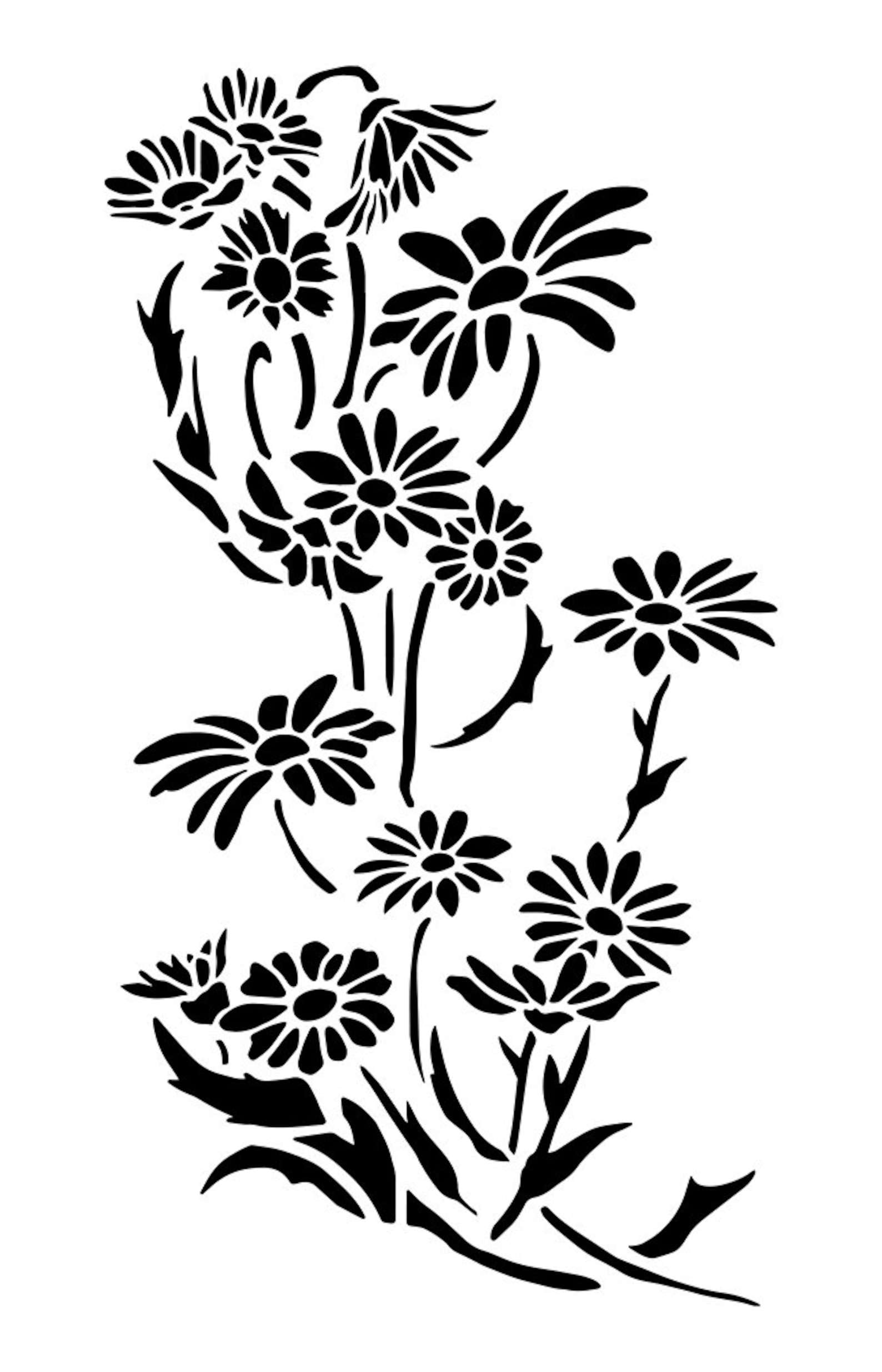 Daisy Flower Painting Stencils Wall Decorating Daisies - Etsy