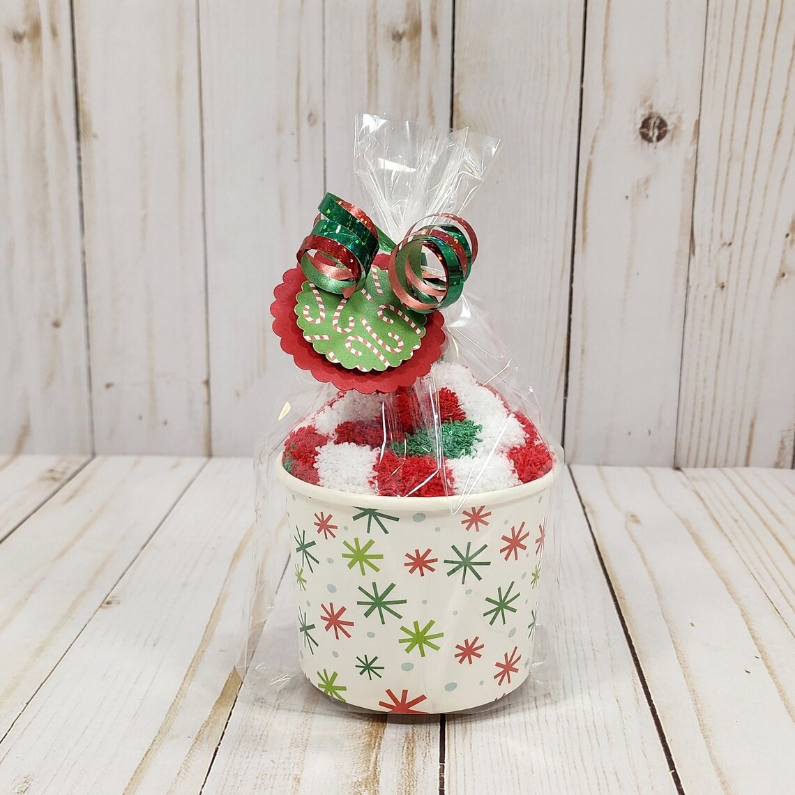 Sock Cupcake Christmas Fuzzy Sock Christmas Stocking - Etsy