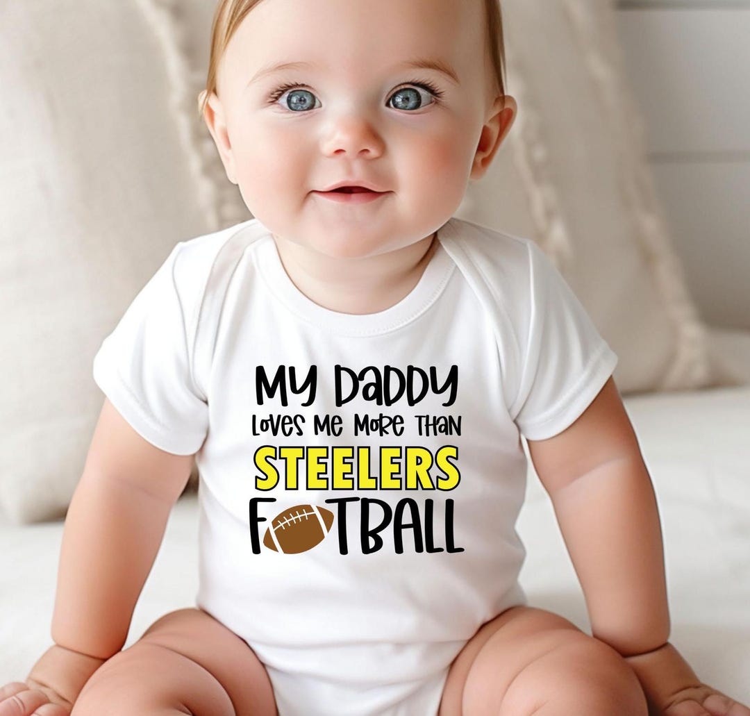 Daddy Loves Me More Than Football Onesie, Football Onesies, Customize ...