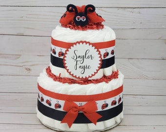 Ladybug Diaper Cake - Etsy